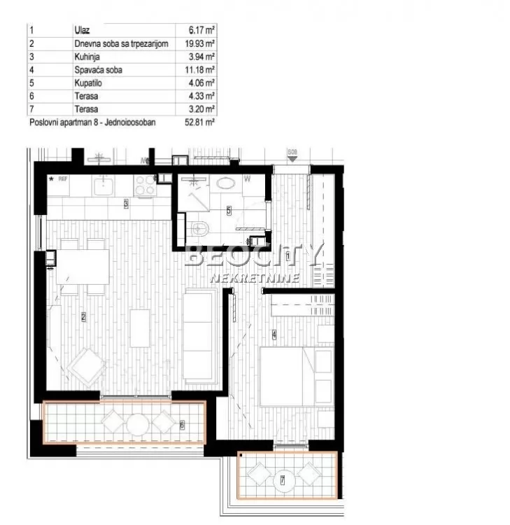 Dvosoban stan, 53 m2, Surčin, Autoput za Zagreb ID: 130498