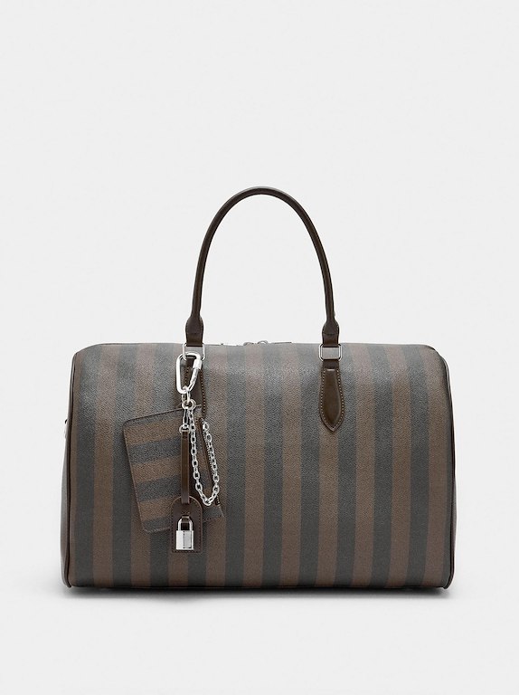 STRIPED WEEKEND BAG