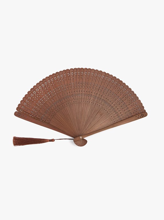BAMBOO FAN WITH PERFORATIONS