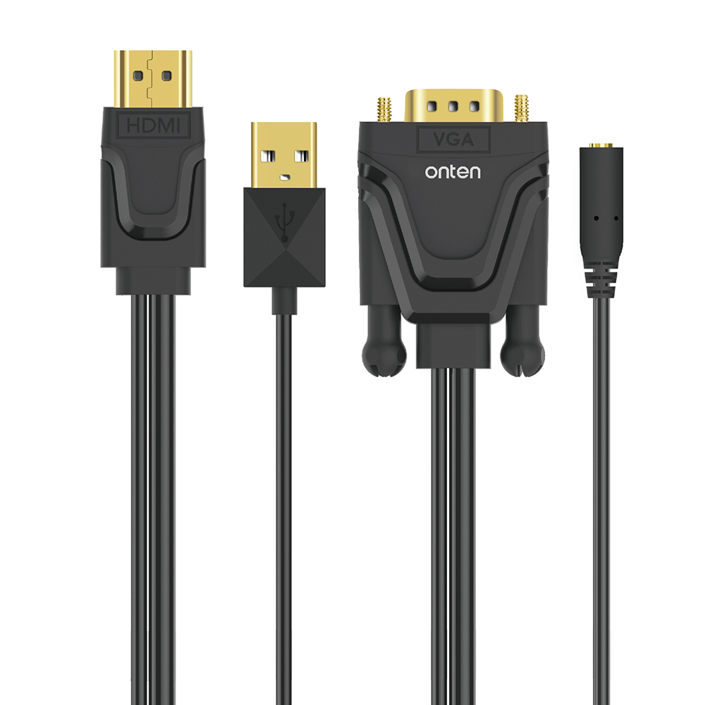 Adapter HDMI na VGA sa audio prikljuckom USB 5V/1A + jack 3.5mm 1.8m (OTN-5137) Onten (MS)