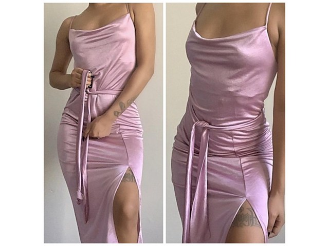 `ZARA` ROZE KOKTEL HALJINA - NOVO XS/S/M