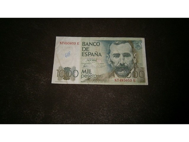 SPAIN 1000 PESETAS 1979
