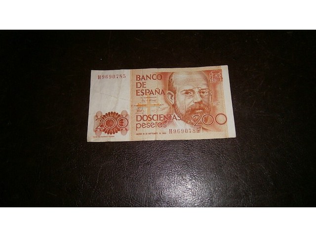 SPAIN 200 PESETAS 1980