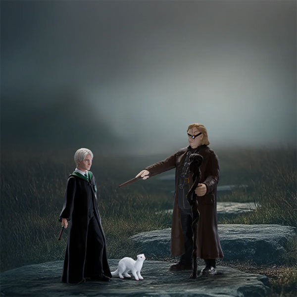 Schleich WIZARDING WORLD Harry Potter Mad-Eye Moody & Draco Malfoy with Ferret 14907