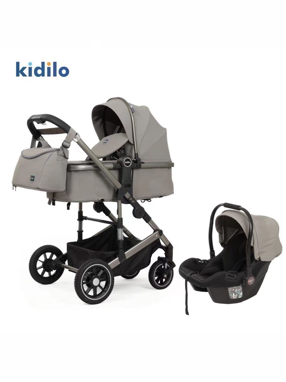 KOLICA ZA BEBE KIDILO A10+C DARK GRAY
