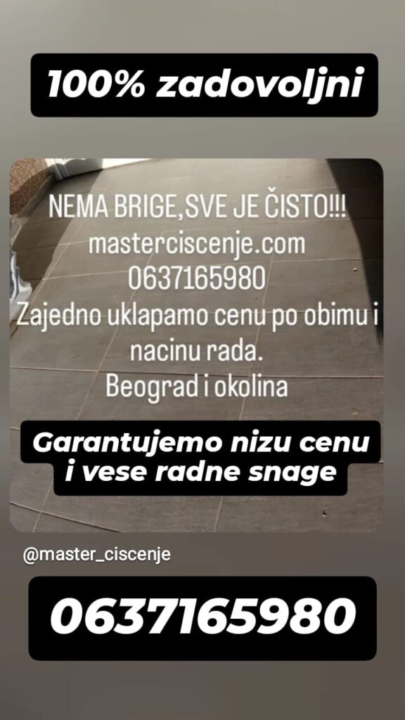 Čišćenje i održavanje objekata Beograd, master čišćenje