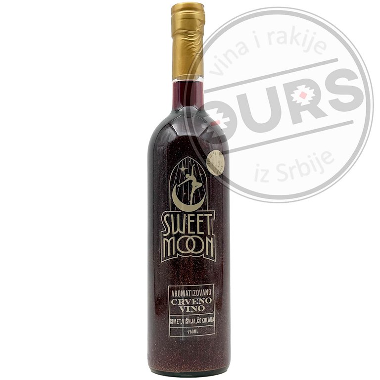 Sweet Moon crveno vino sa šljokicama 0,75L