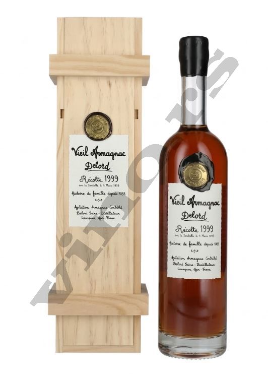 Delord Armagnac Recolte 1999 Wooden Box 0,5 L