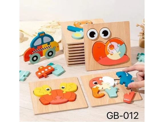 BBO Drvena igračka Puzzle set 4kom 3G+