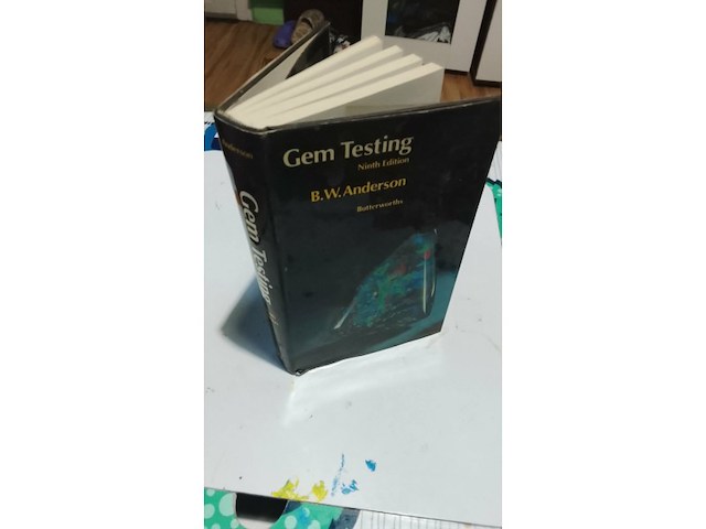Gem Testing by Anderson, B. W 1980 9th Edition