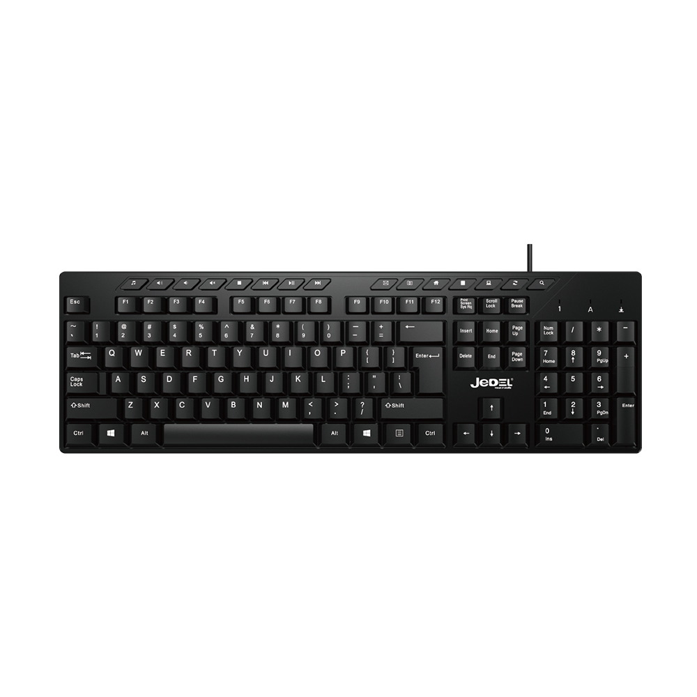 Tastatura kancelarijska K519 crna JEDEL
