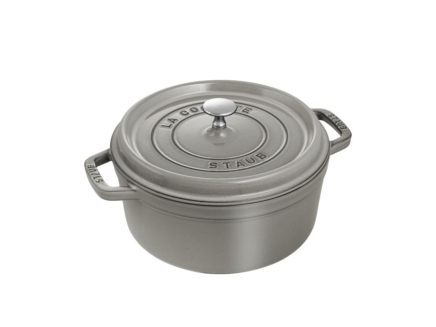 STAUB okrugla gusana posuda Cocotte 24cm - siva boja
