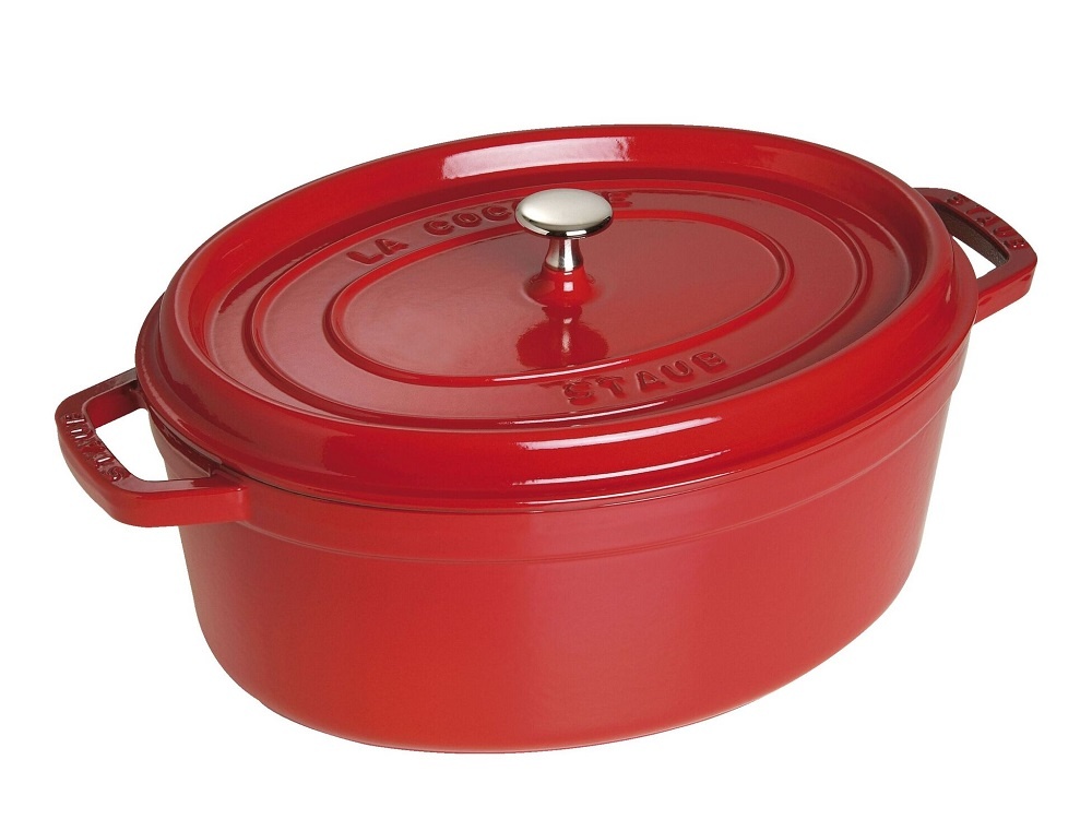 STAUB ovalna gusana posuda Cocotte 33cm - crvena boja