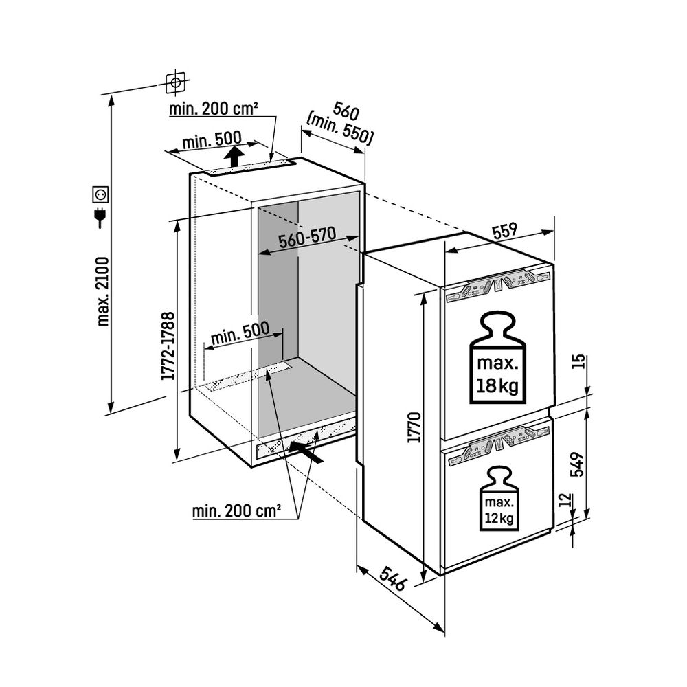 Liebherr ugradni frižider ICBc 5122