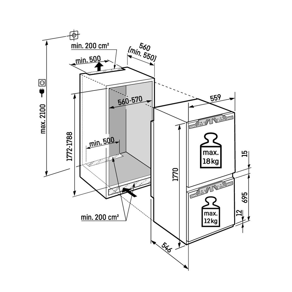 Liebherr ugradni frižider ICBNbi 5153