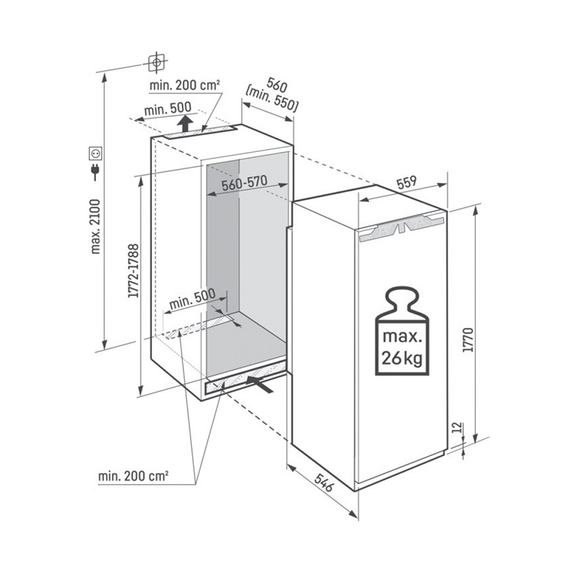 Liebherr ugradni frižider IRBbi 5150