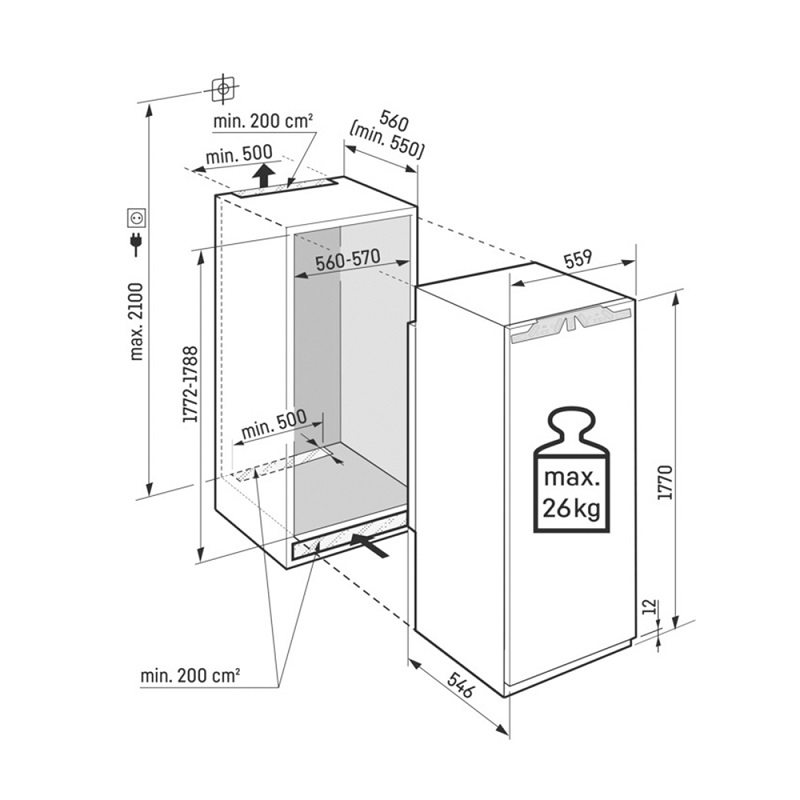 Liebherr ugradni frižider IRBc 5121