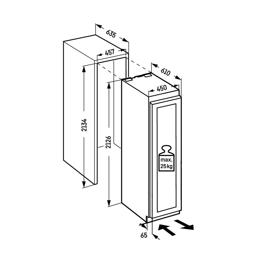 Liebeherr ugradna vinska vitrina EWPi 9471
