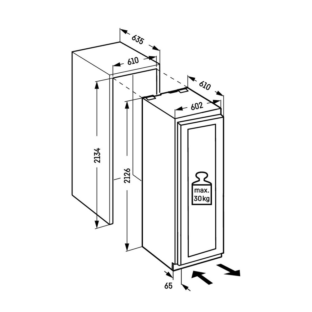 Liebherr ugradna vinska vitrina EWPi 9671