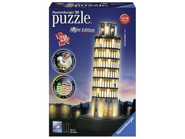 Ravensburger 3D Puzzle sa LED svetlom Krivi toranj u Pizi