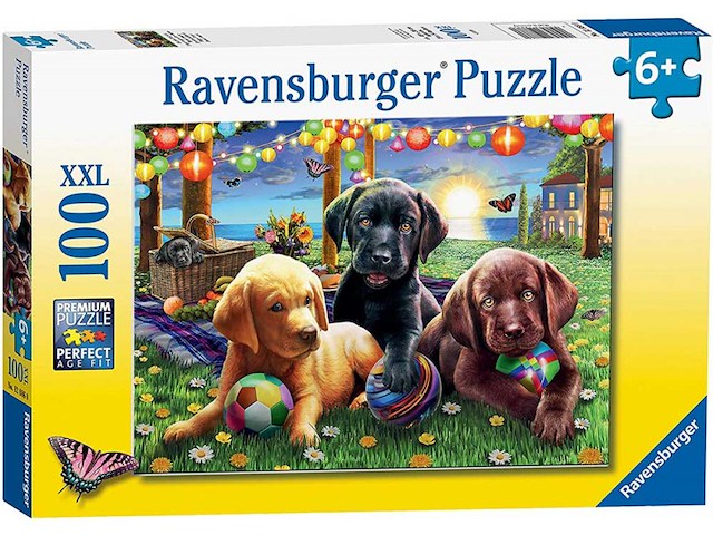 Puzzle 100 XXL delova Štenci na pikniku Ravensburger 12886