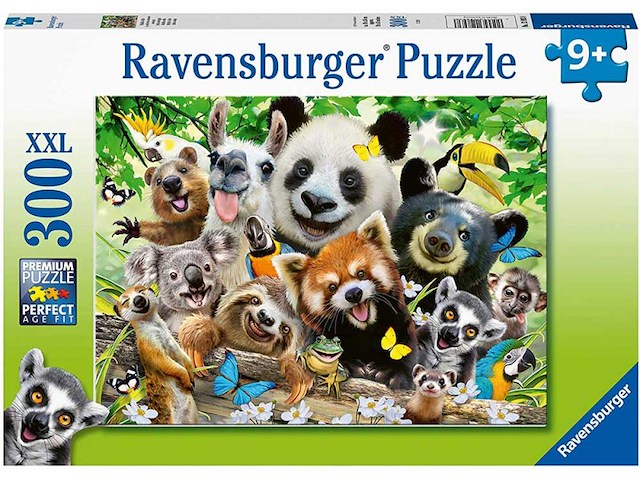 Puzzle 300 XXL delova Smešni selfi životinja Ravensburger 12893