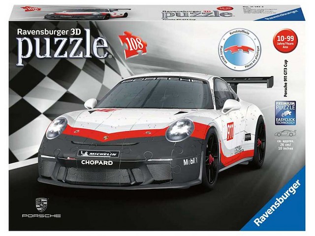 RAVENSBURGER 3D puzzle Automobil Porsche 911 GT3 Cup