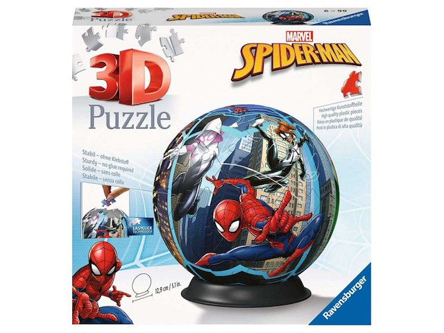 Kugla Spajdermen 3D Puzzle 77 delova Ravensburger 11563