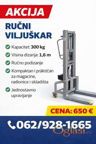 ELEKTRIČNI VILJUŠKAR 300kg - 1,6m | 650 eura