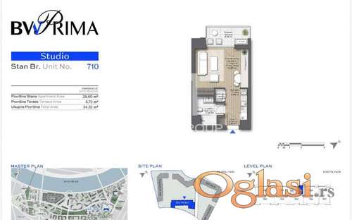 BW PRIMA garsonjera 34,32m2 -Studio- lux ID#1836