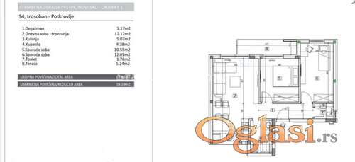 Adice-Lep Trosoban stan 60 m2 na drugom spratu-Izgradnja-065/385 8880
