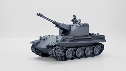 NEW! EMP3D 72011278-48 Flakpanzer V Coelian - zamknięty właz