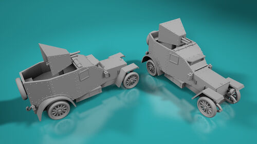 EMP3D 72011744-87 Samochód Pancerny Peugeot 1914