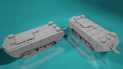NEW! EMP3D 72011742 Char St. (Saint) Chamond M16 - zamknięte włazy