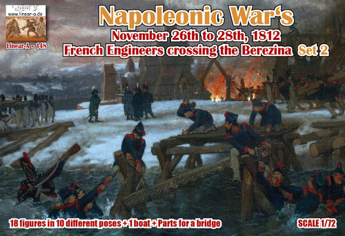 Linear-A 148 Napoleonic Wars French Engineers Crossing the Berezina Set 2 (18 Figures)