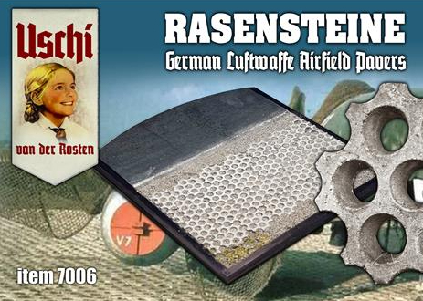 USCHI VAN DER ROSTEN 7006 Rasensteine - German Airfield Pavers Small (c.14 x 19 cm)
