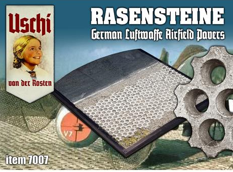 USCHI VAN DER ROSTEN 7007 Rasensteine - German Airfield Pavers Large (c.25 x 16 cm)