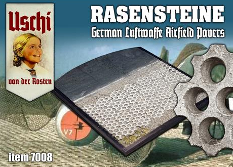 USCHI VAN DER ROSTEN 7008 Rasensteine - German Airfield Pavers Small (c.16 x 17 cm)