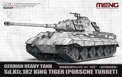 Meng Model 72010 German Heavy Tank Sd.Kfz.182 King Tiger (Porsche Turret)