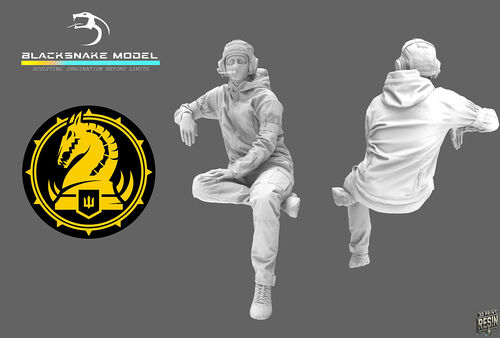 NEW! BlackSnake Model UKS-11-16 Ukrainian Bradley Crewman 02 - 47th Mechanized Brigade (1 Figure / 3D-Printed)