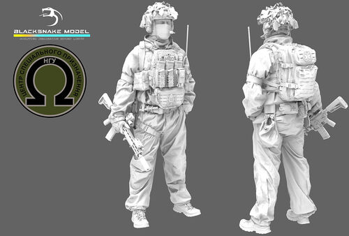 BlackSnake Model UKS-13-16 Ukrainian Omega Special Forces Medic (1 Figure / 3D-Printed)