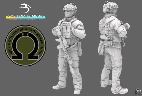 NEW! BlackSnake Model UKS-05-16 Ukrainian Omega Special Forces - Operator 1 (1 Figure / 3D-Printed)