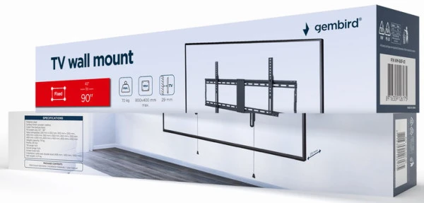 Gembird WM-90F-01 TV nosac fiksni VESA max 80x40cm, 37-86 max.70kg