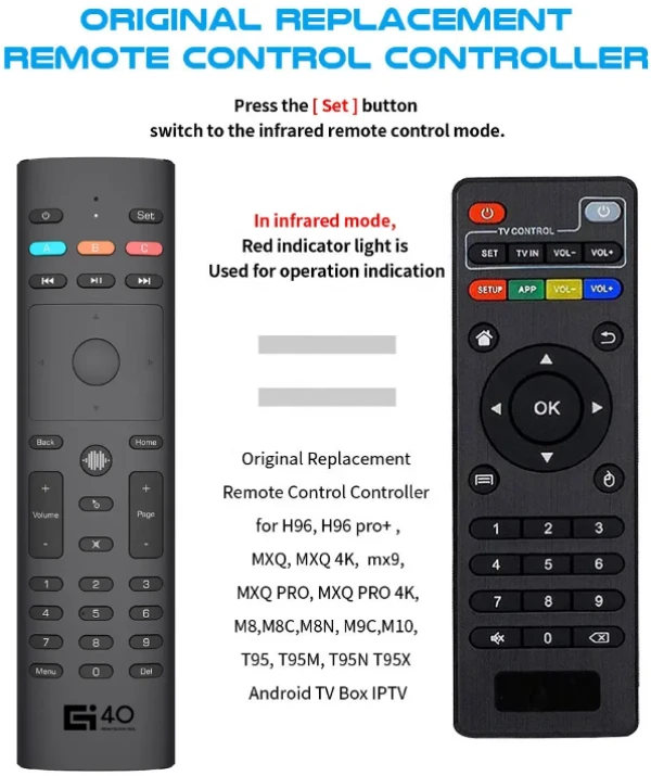 Gembird GMB-G40S AIR MOUSE Remote control for TV/PC, With Gyroscope smart google Google Assistant
