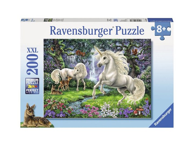 Ravensburger puzzle XXL - Životinje - Mysterious Unicorns 200 delova RA12838