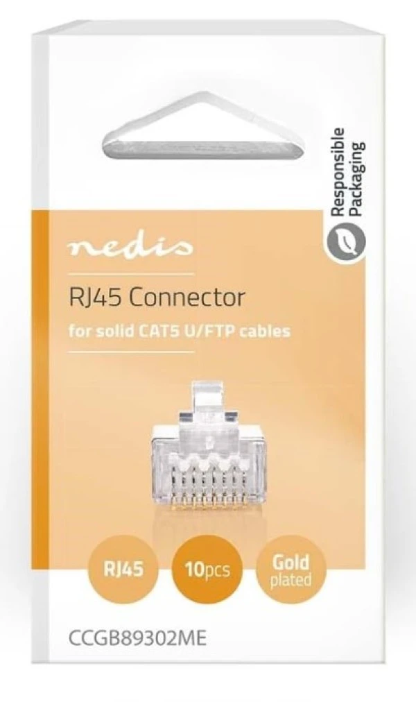 Nedis CCGB89302ME, RJ45 konektor, Muški, STP U/FTP CAT5, (cena za komad pakovanje 10 kom)