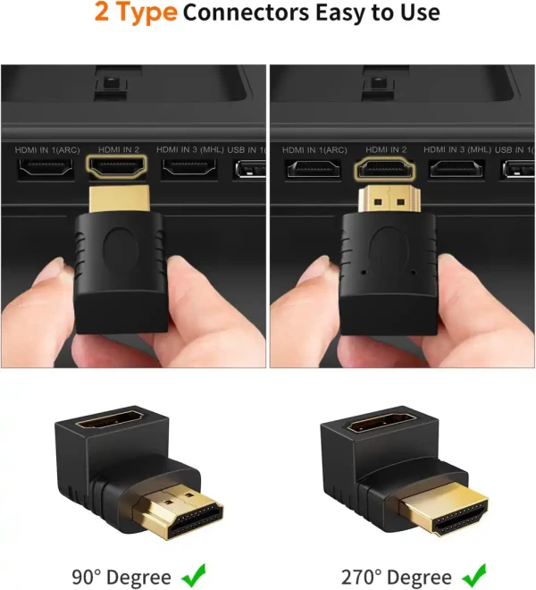 Kettz 4K HA-K2704 HDMI adapter ugaoni 270°