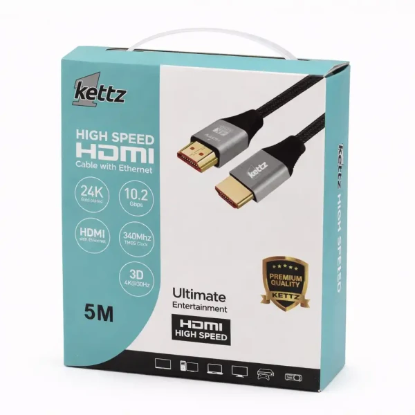 Kettz HDMI Kabl HK-K050M Premium V1.4 gold 5m 4K30Hz 19+1