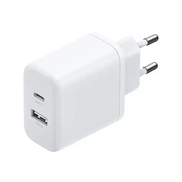 UGREEN X227 20W GaN Zidni Punjač 1x USB-A + 1x USB-C – Beli