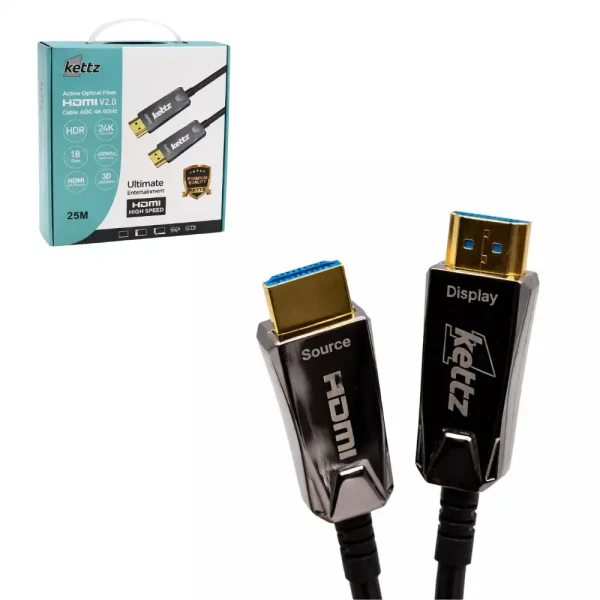 Kettz KT-AOHK25 HDMI Aktivni Optički kabl V2.0 4K 60Hz 25M